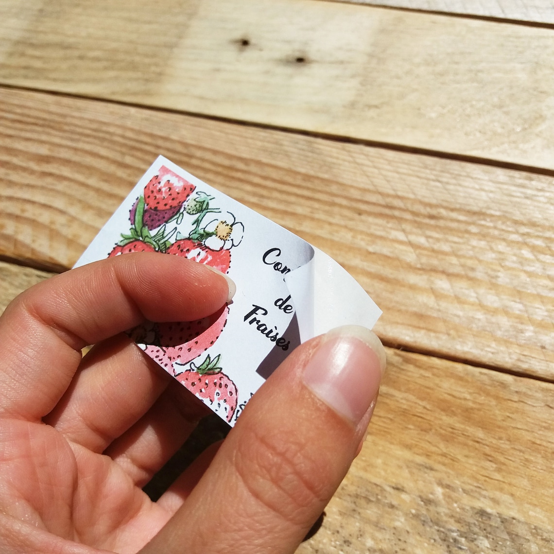 Etiquettes confiture fraise, stickers fait main, autocollant aquarelle ...
