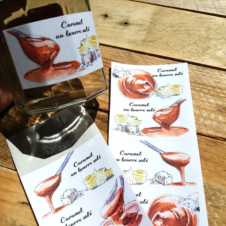Salted Butter Caramel Labels Canning Labels Customizable | Etsy
