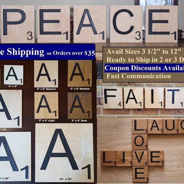 Large Scrabble Tiles - Etsy