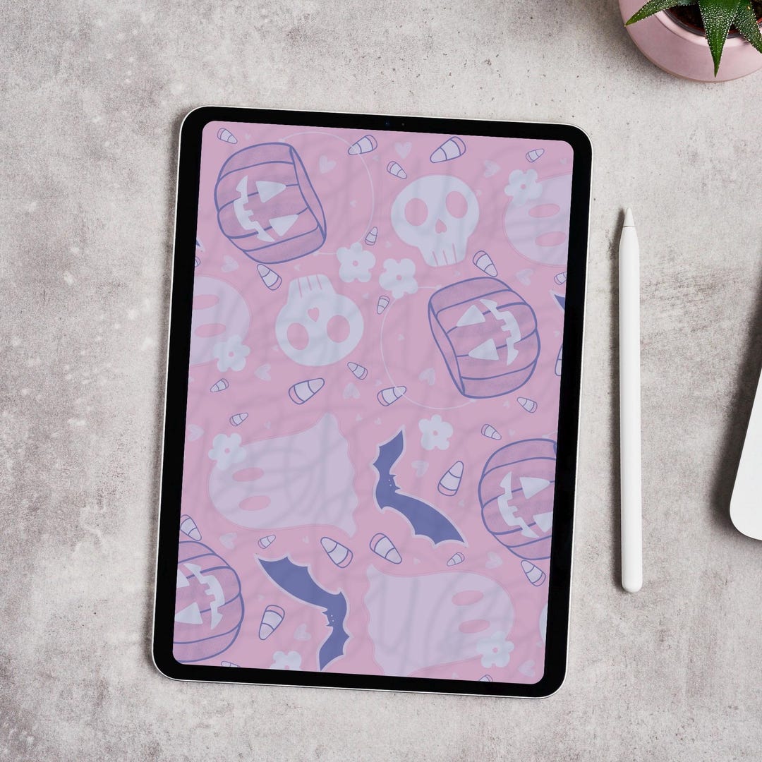 Spooky in Pink, Seamless PNG - Etsy