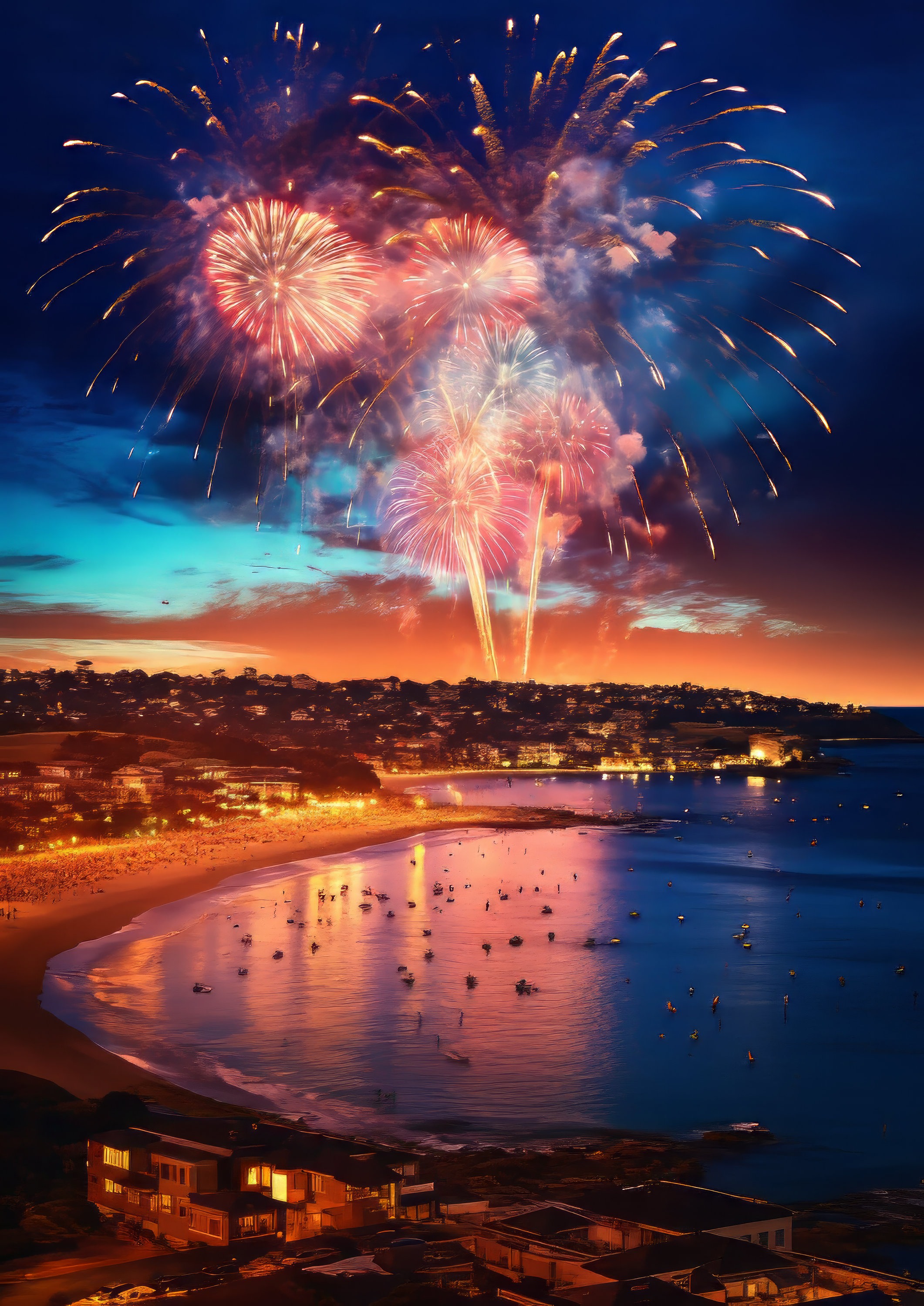 Happy New Year Fireworks Clipart Bundle 3 | 300 Dpi High Quality ...