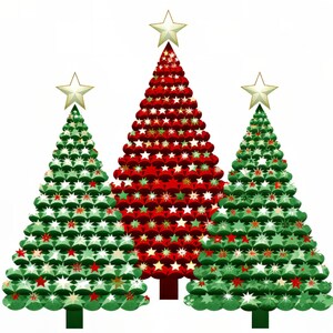 Christmas TREES | Clipart Bundle 2 | 300 Dpi High Quality | Commercial ...