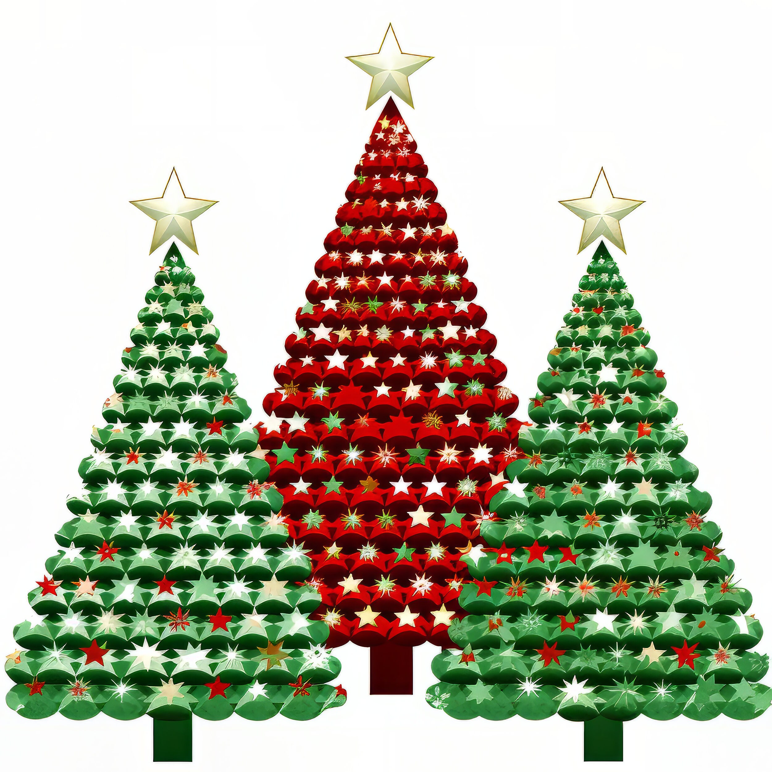 Christmas TREES Clipart Bundle 2 300 Dpi High Quality Commercial Use 10 ...