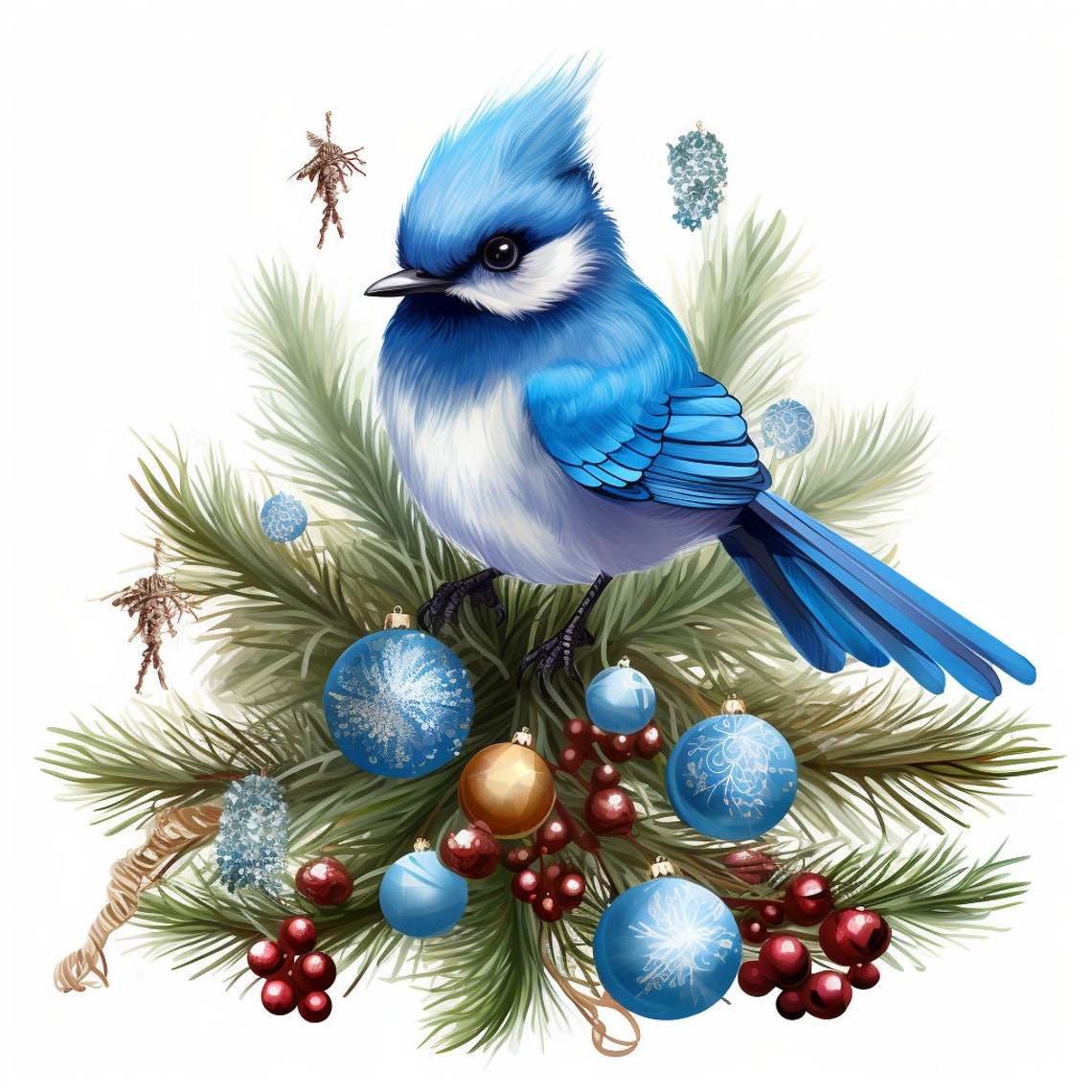 Christmas Birds 4 Clipart Bundle 300 Dpi High Quality Commercial Use 10 ...