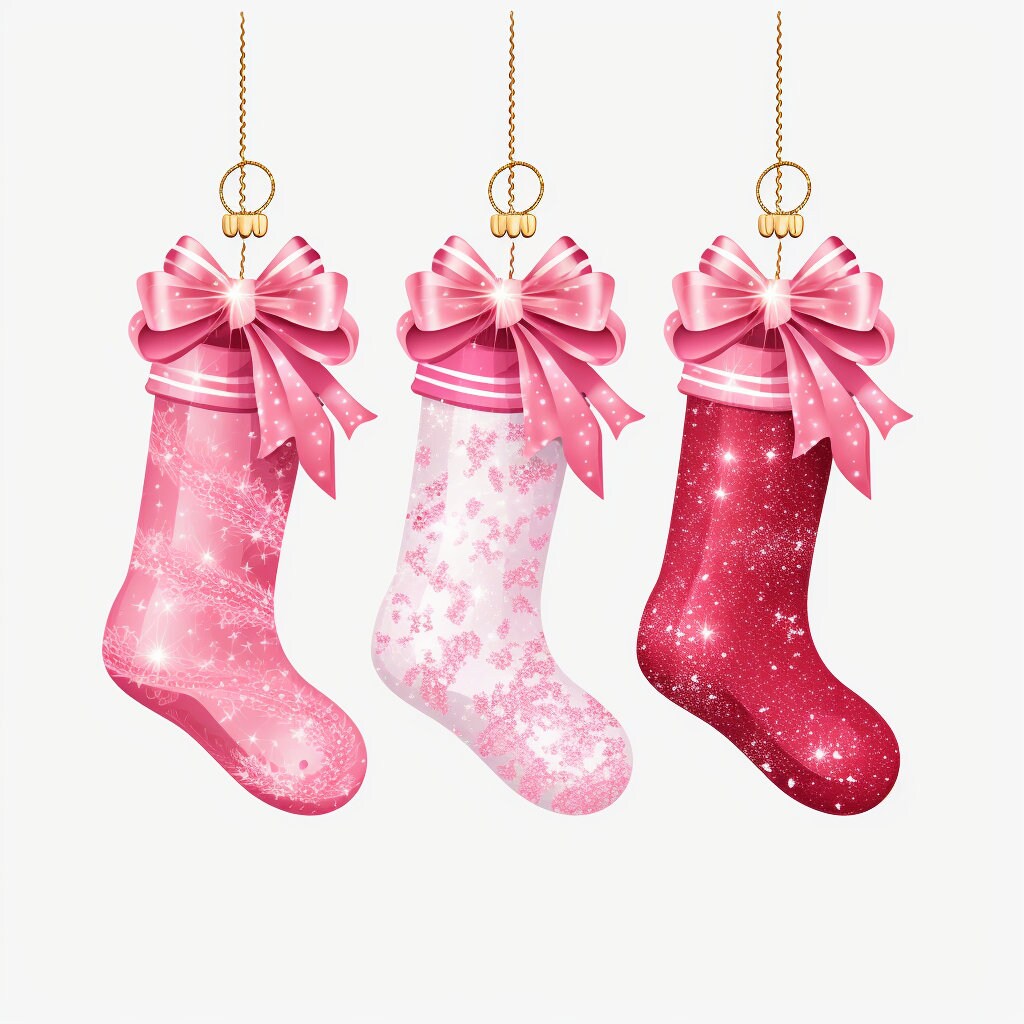 Christmas Stockings Clipart Bundle 1 | 300 Dpi High Quality ...