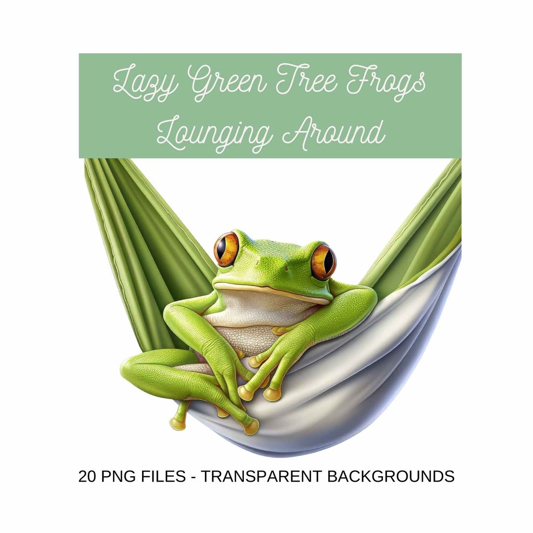 Lazy Green Tree Frogs Lounging Around | 20 Png Images | High Quality ...