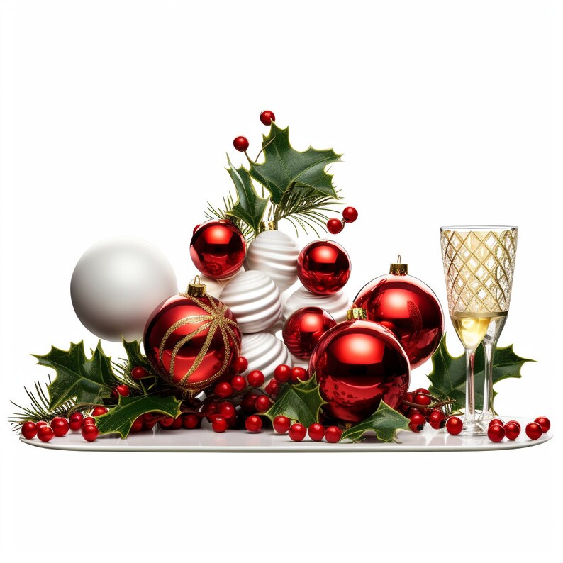 Christmas TABLE DECORATIONS Clipart Bundle 1 300 Dpi High Quality ...