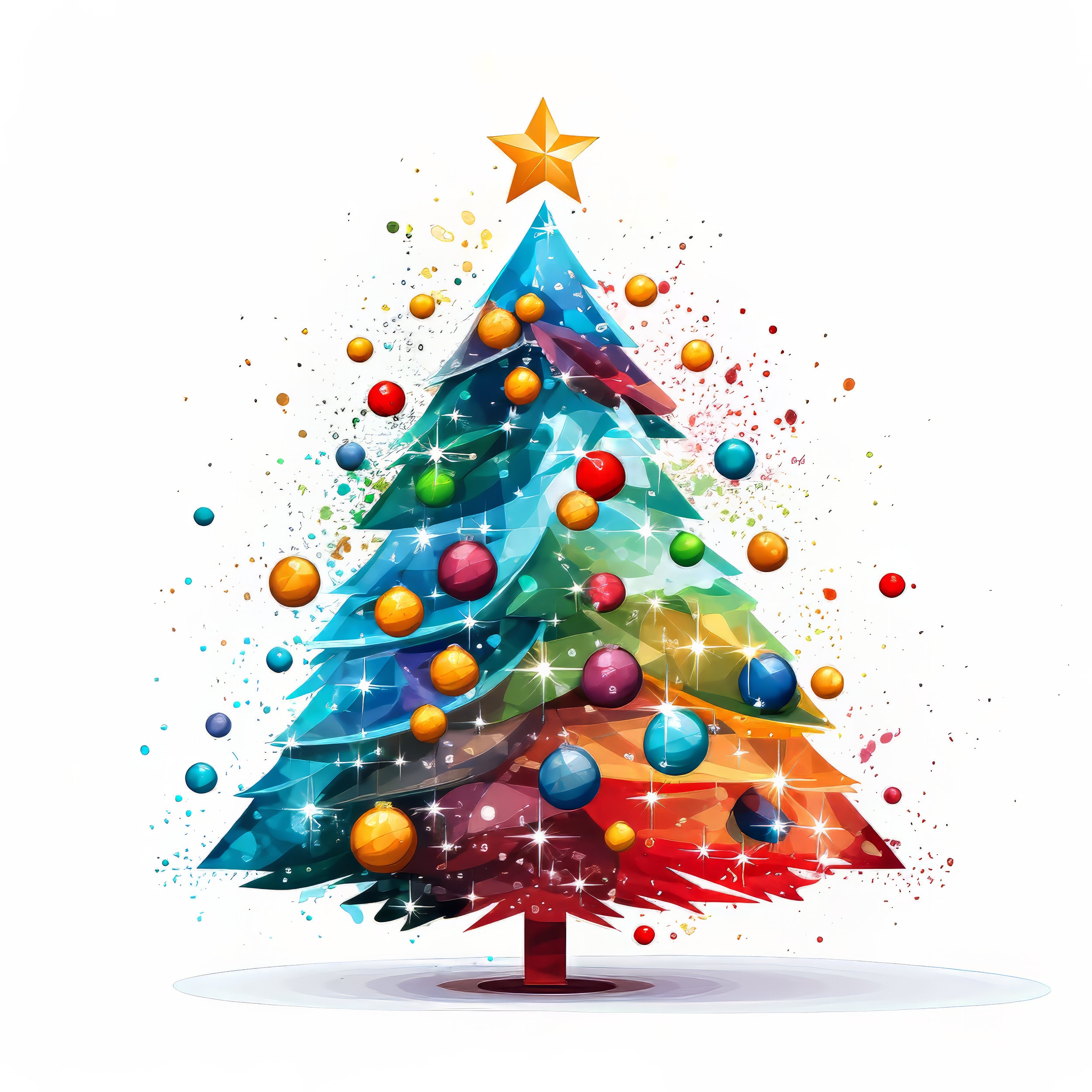 Christmas TREES Clipart Bundle 2 300 Dpi High Quality Commercial Use 10 ...