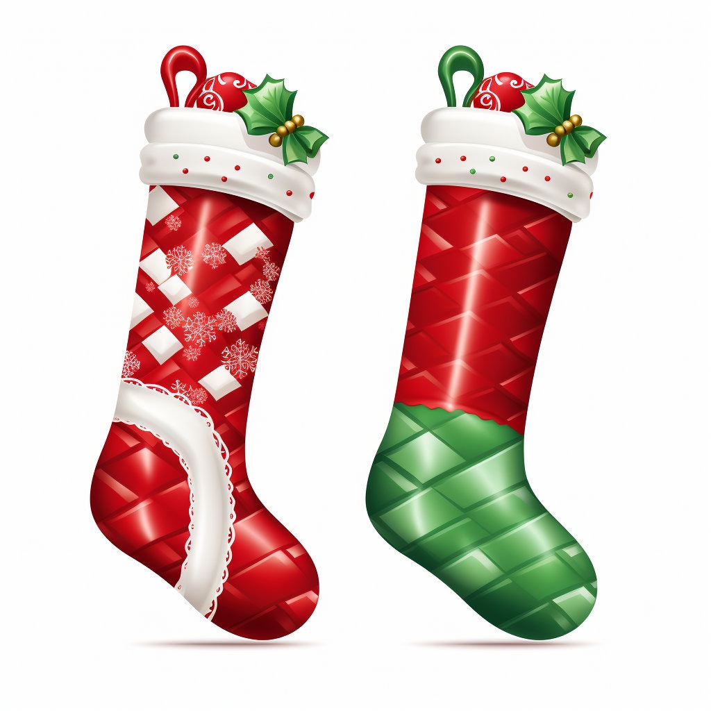 Christmas Stockings Clipart Bundle 1 | 300 Dpi High Quality ...