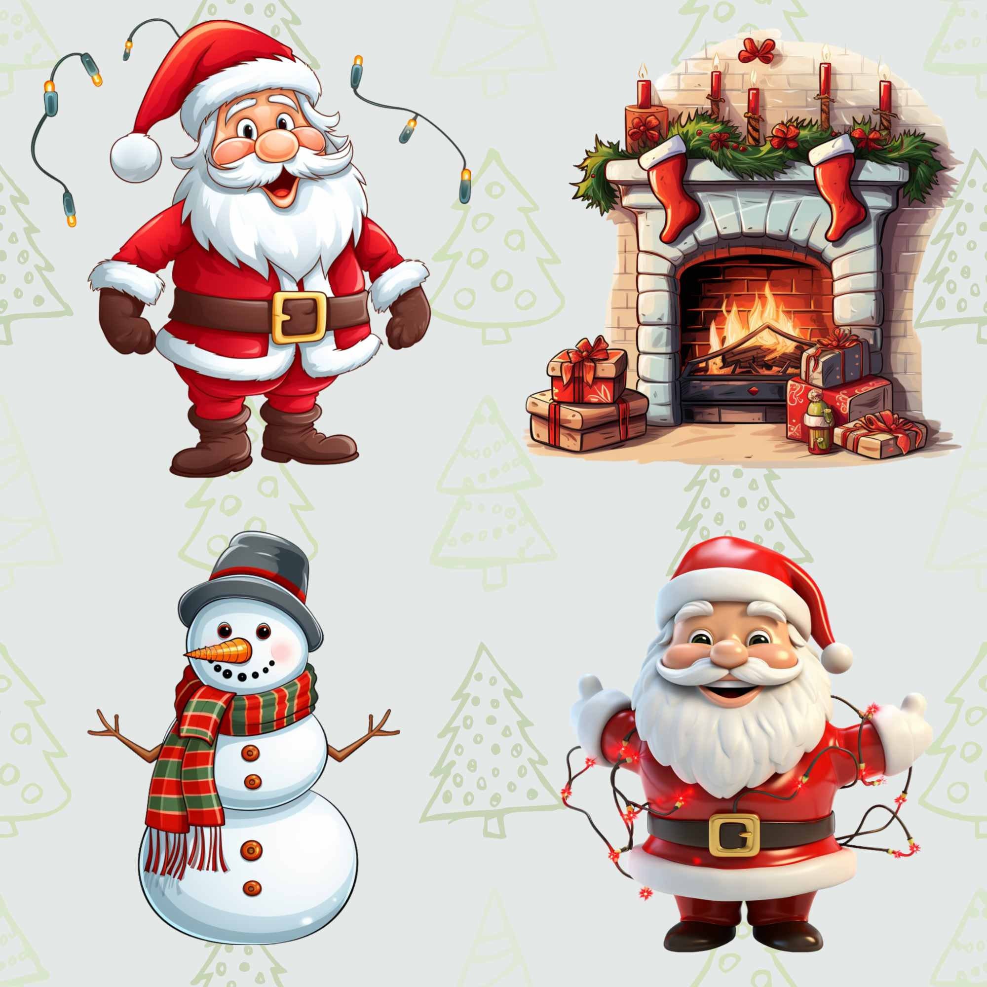 Christmas Clipart Bundle 2b 300 Dpi High Quality - Etsy
