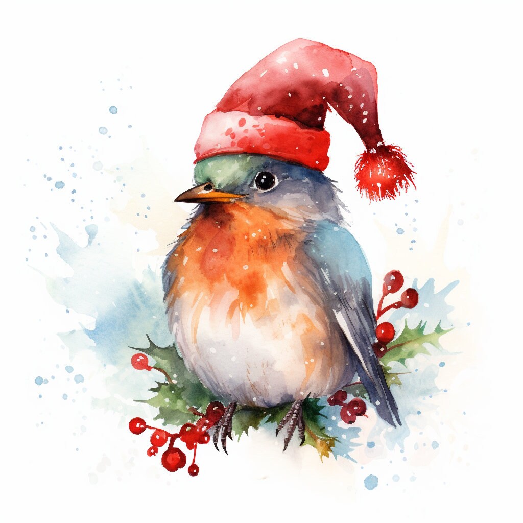Christmas Birds | Clipart Bundle | 300 Dpi High Quality | Commercial ...