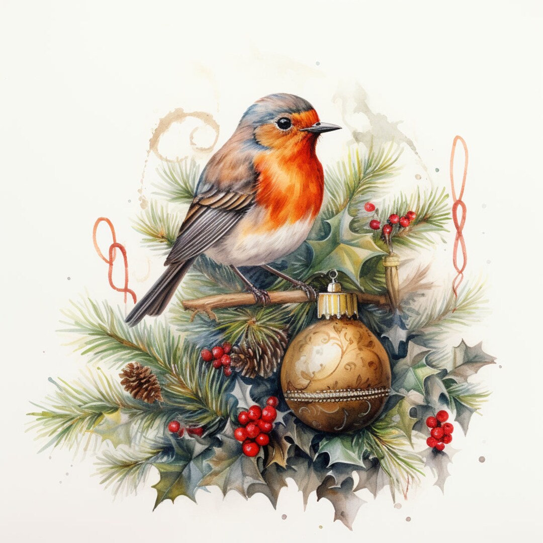 Christmas Birds 4 | Clipart Bundle | 300 Dpi High Quality | Commercial ...