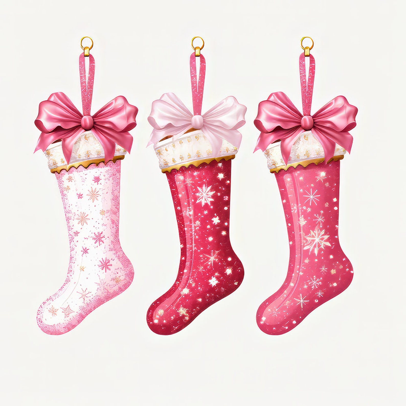 Christmas Stockings Clipart Bundle | 300 Dpi High Quality | Commercial ...