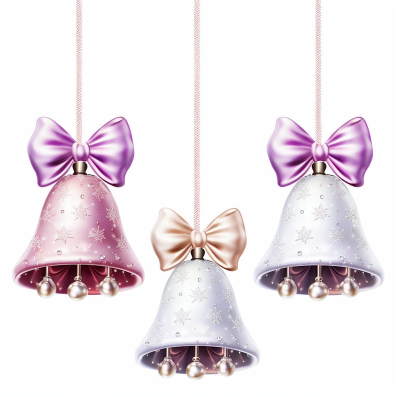 Christmas Bells Clipart Bundle: Holiday Decoration Graphics (digital ...