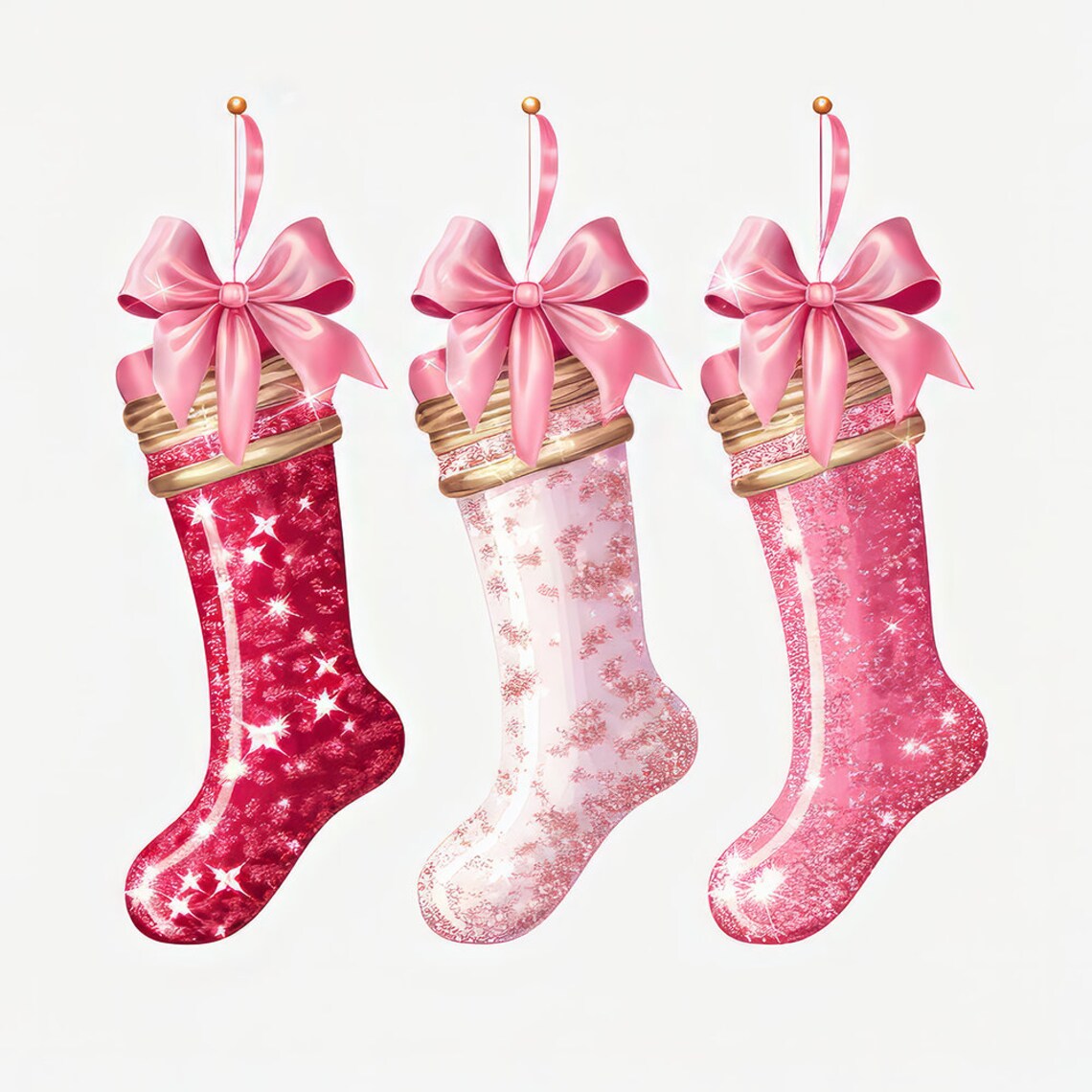 Christmas Stockings Clipart Bundle | 300 Dpi High Quality | Commercial ...