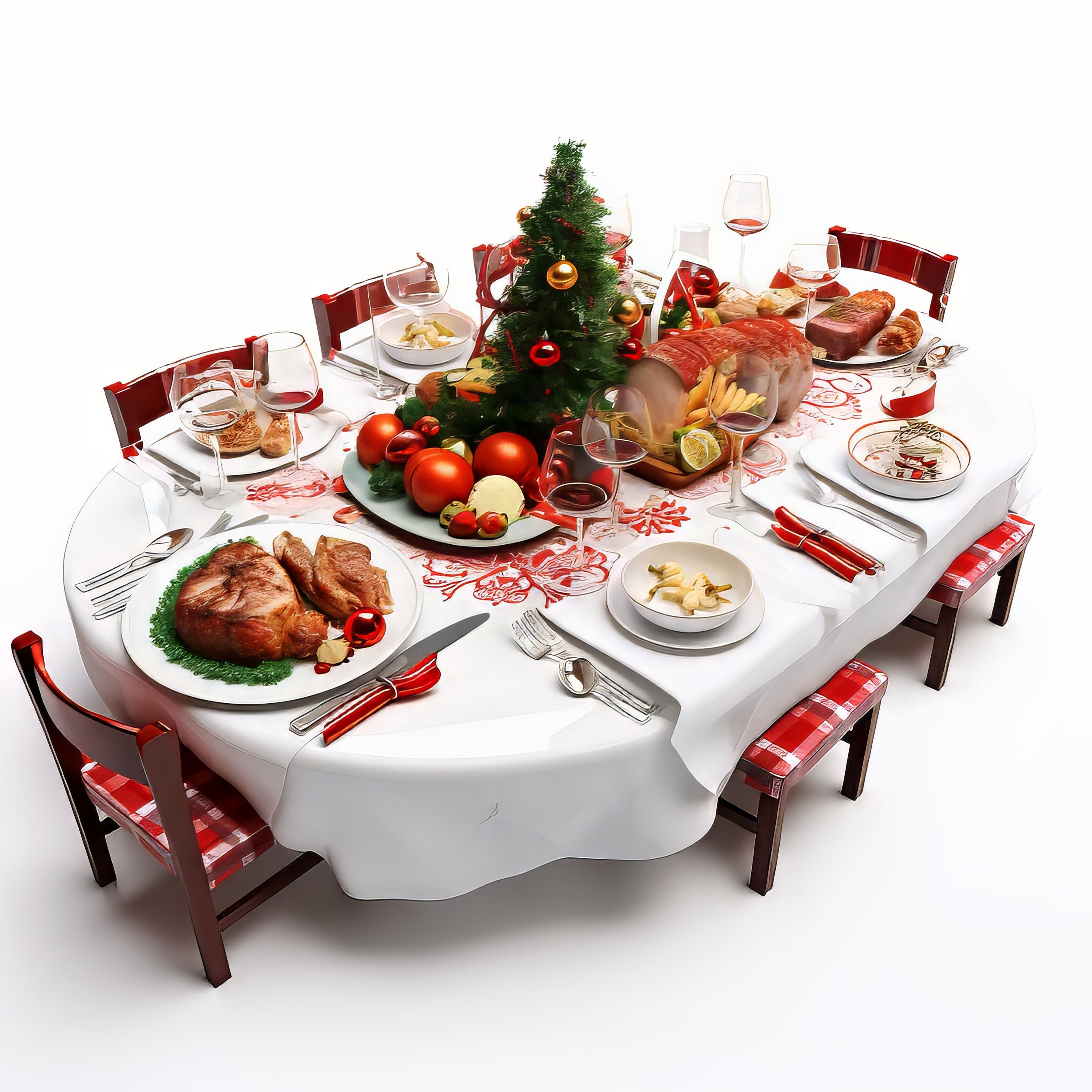 Christmas DINNER | Clipart Bundle 1 | 300 Dpi High Quality | Commercial ...
