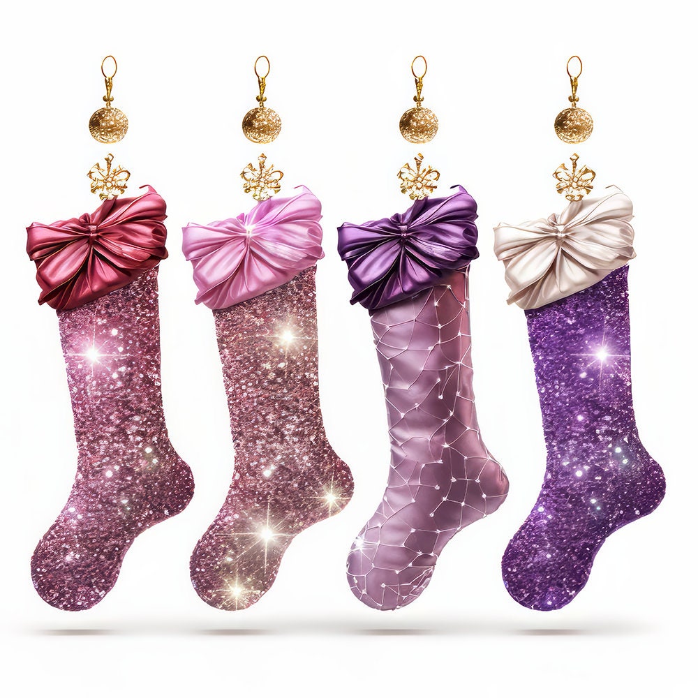 Christmas Stockings Clipart Bundle | 300 Dpi High Quality | Commercial ...