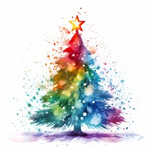 Christmas TREES | Clipart Bundle 4 | 300 Dpi High Quality | Commercial ...