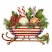 Christmas Sleigh Clipart Bundle 300 Dpi High Quality Commercial Use 10 ...
