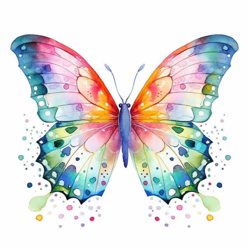 Watercolour Butterflies Clipart Bundle 5 | High Quality Png's | 300 DPI ...