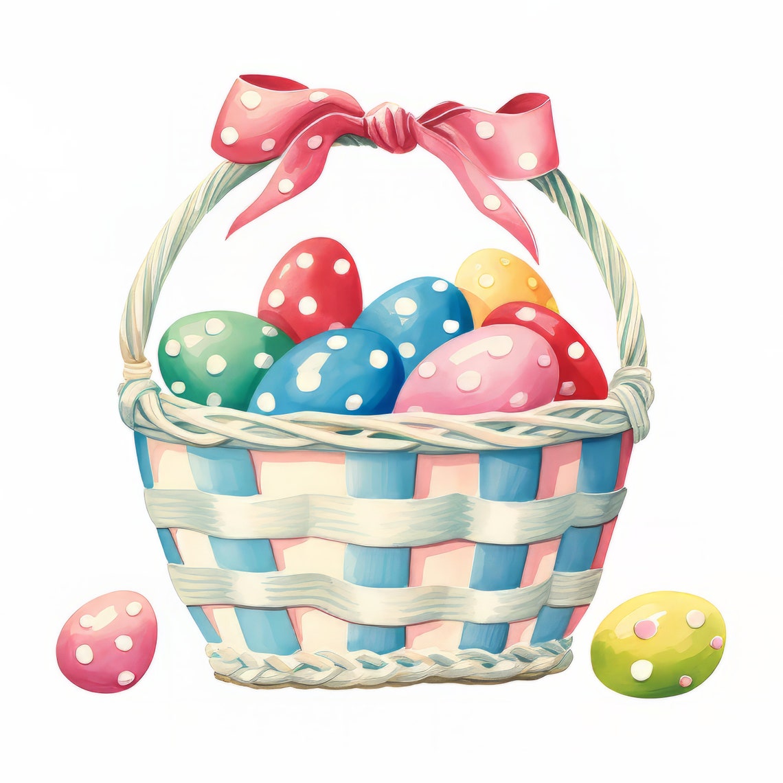 EASTER Easter Baskets Clipart Bundle 1 High Quality Png's 300 DPI ...