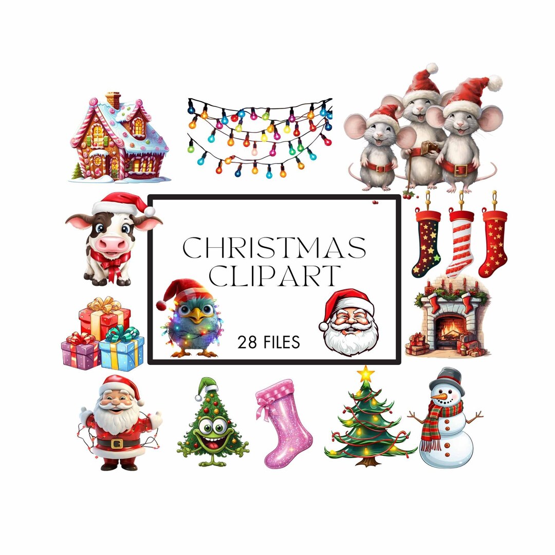 Christmas Clipart Bundle 2b | 300 Dpi High Quality | Commercial Use ...