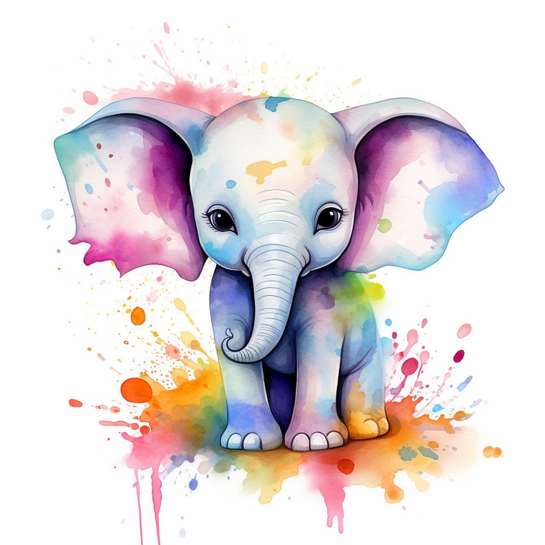 Adorably Cute Elephant Clipart Bundle | PNG | Digital Download | Great ...