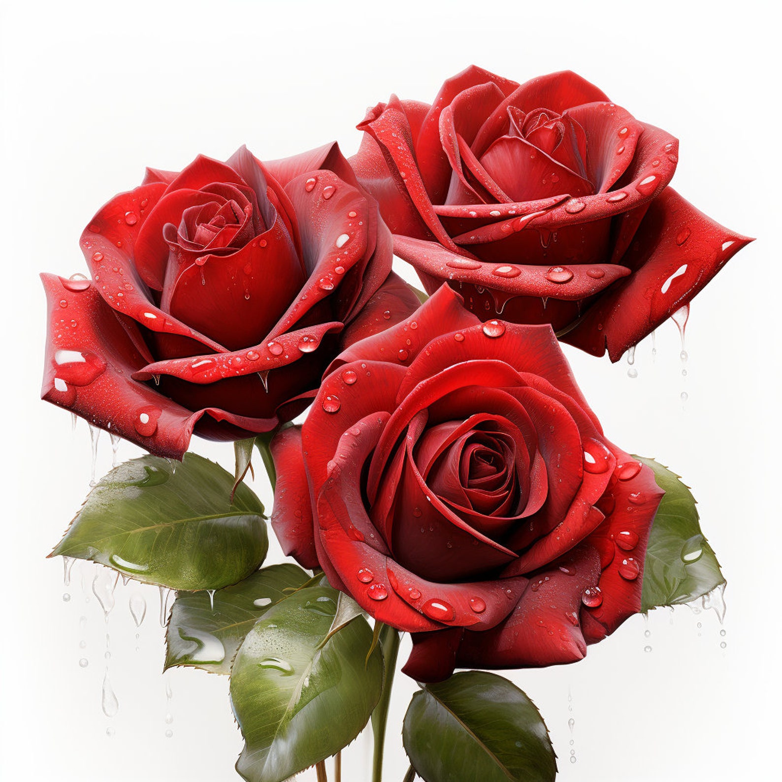 Beautiful Roses Clipart Bundle 300 Dpi High Quality 12 Light ...