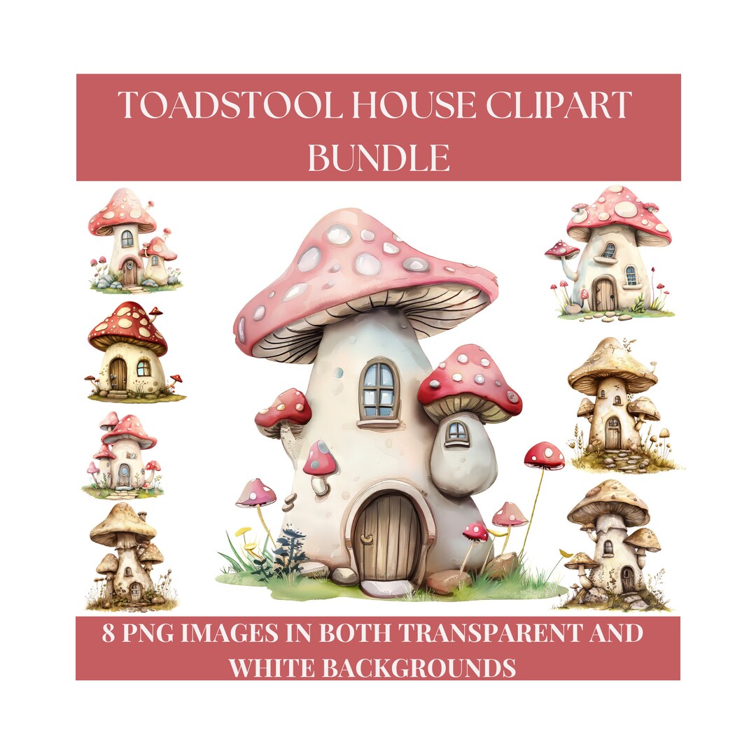 MAGICAL Toadstool House Clipart Bundle | PNG | Digital Download | Great ...