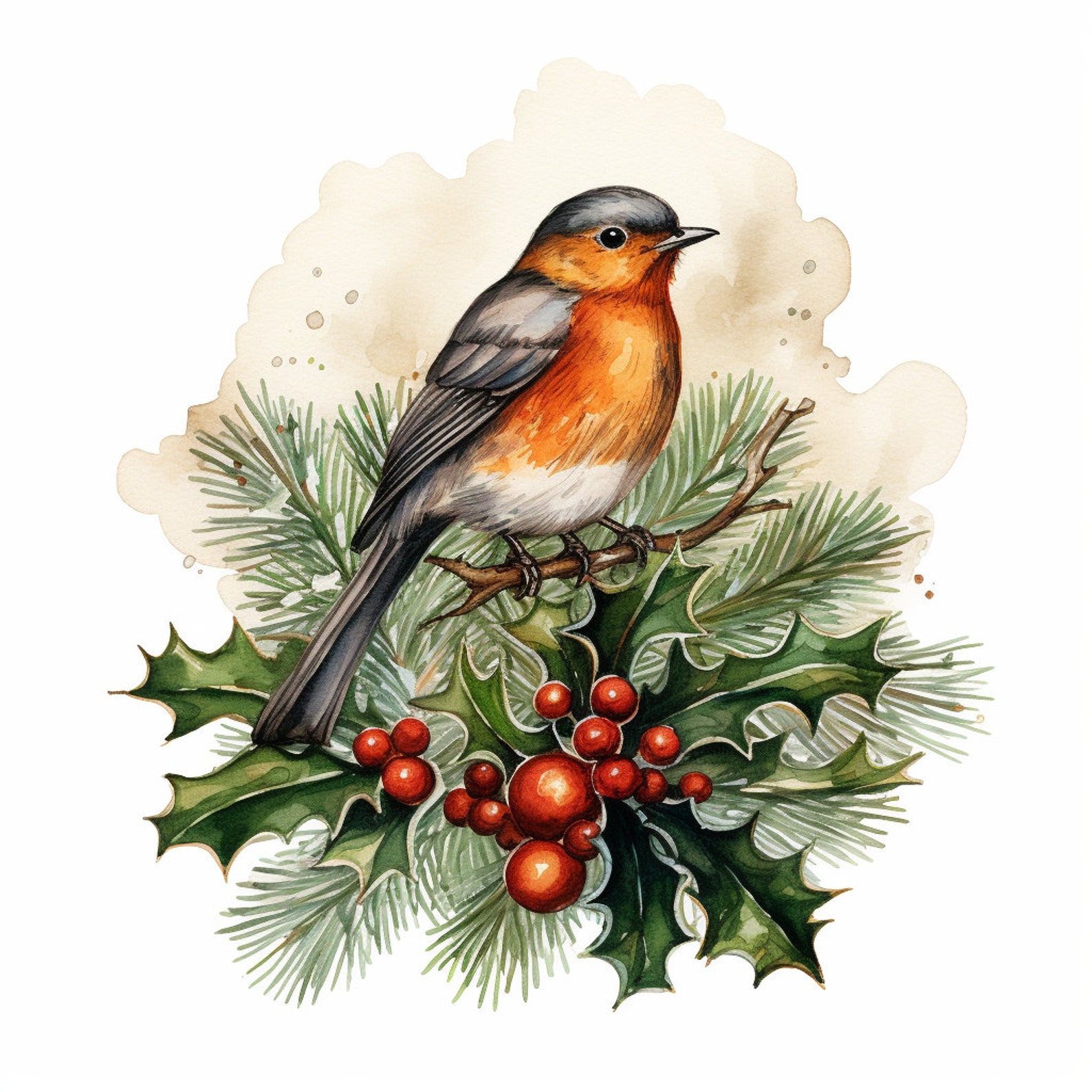Christmas Birds | Clipart Bundle | 300 Dpi High Quality | Commercial ...