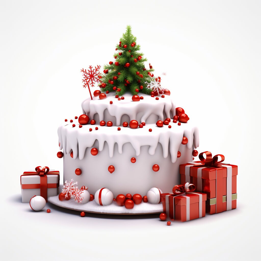 Christmas CAKE Clipart Bundle 1 300 Dpi High Quality Commercial Use 10 ...