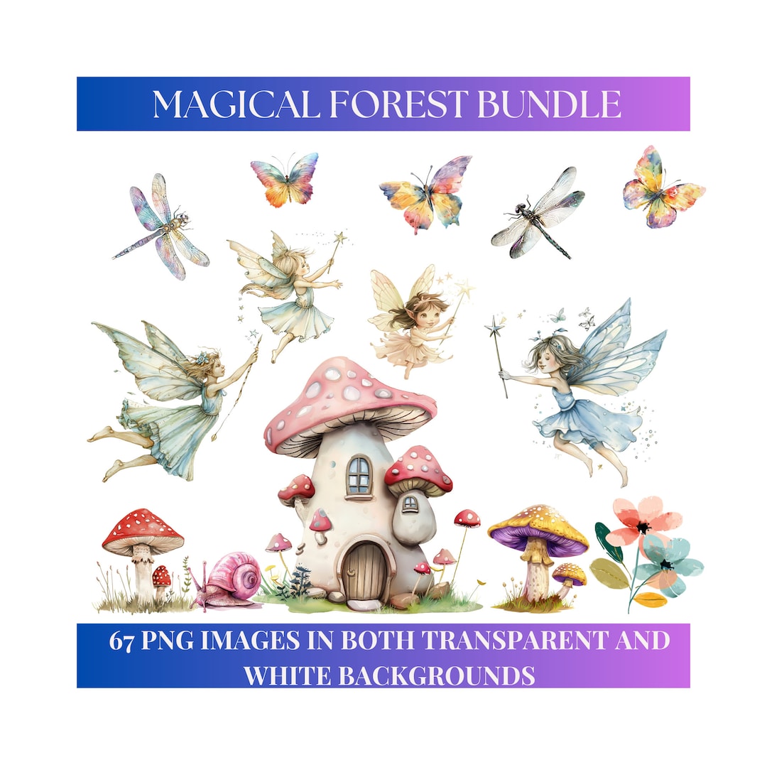 MAGICAL FOREST Clipart Bundle | PNG | Digital Download | Great for Use ...