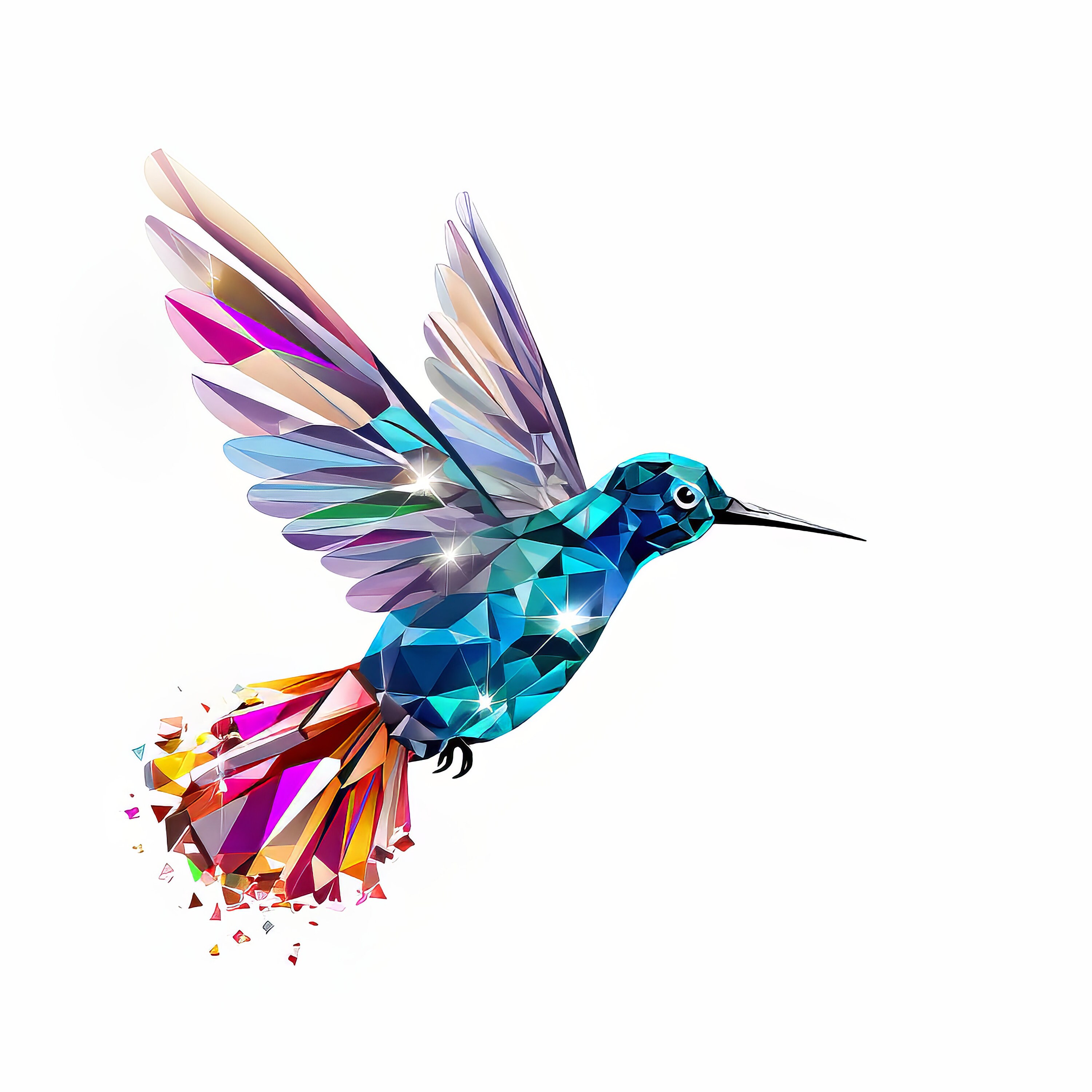 Crystal Flying Birds | Clipart Bundle | 300 Dpi High Quality ...