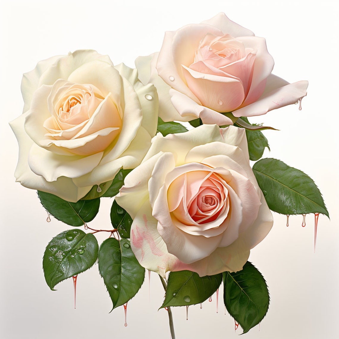 Beautiful Roses Clipart Bundle | 300 Dpi | High Quality | 12 Light ...