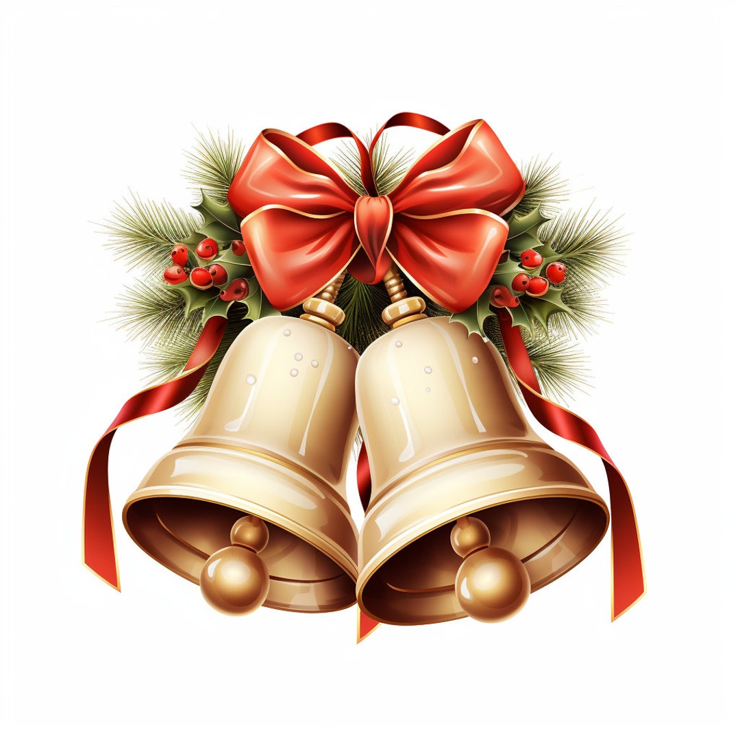 Christmas Bells Clipart Bundle: Holiday Decoration Graphics (digital ...