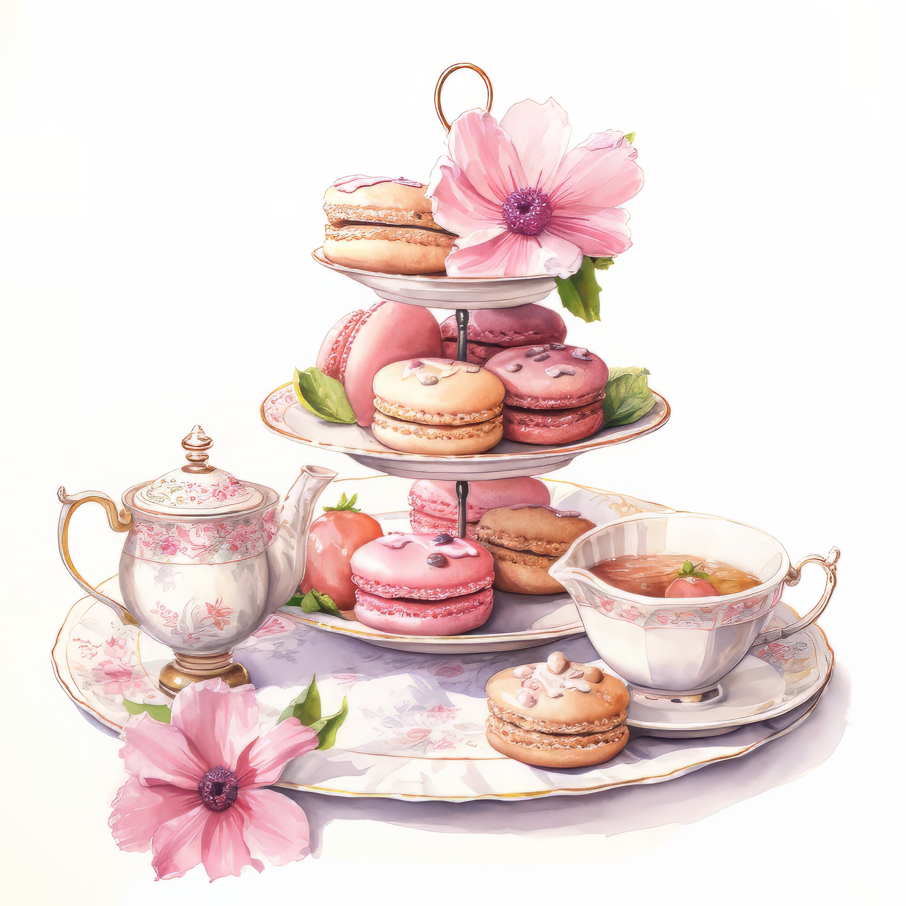 High Tea Clipart Bundle 1 | High Quality Png's | 300 DPI | Digital ...