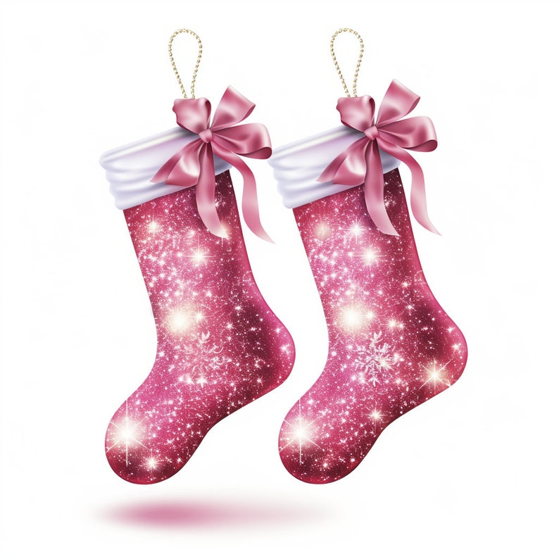 Christmas Stockings Clipart Bundle 6 300 Dpi High Quality Commercial ...
