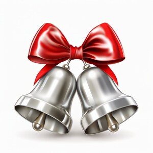 Silver Christmas Bells Clipart Bundle | 300 Dpi | High Quality | 10 ...