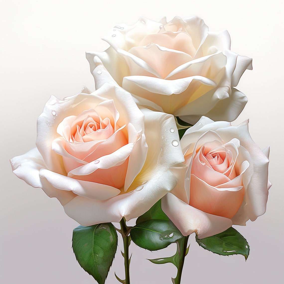 Beautiful Roses Clipart Bundle 300 Dpi High Quality 12 Light ...