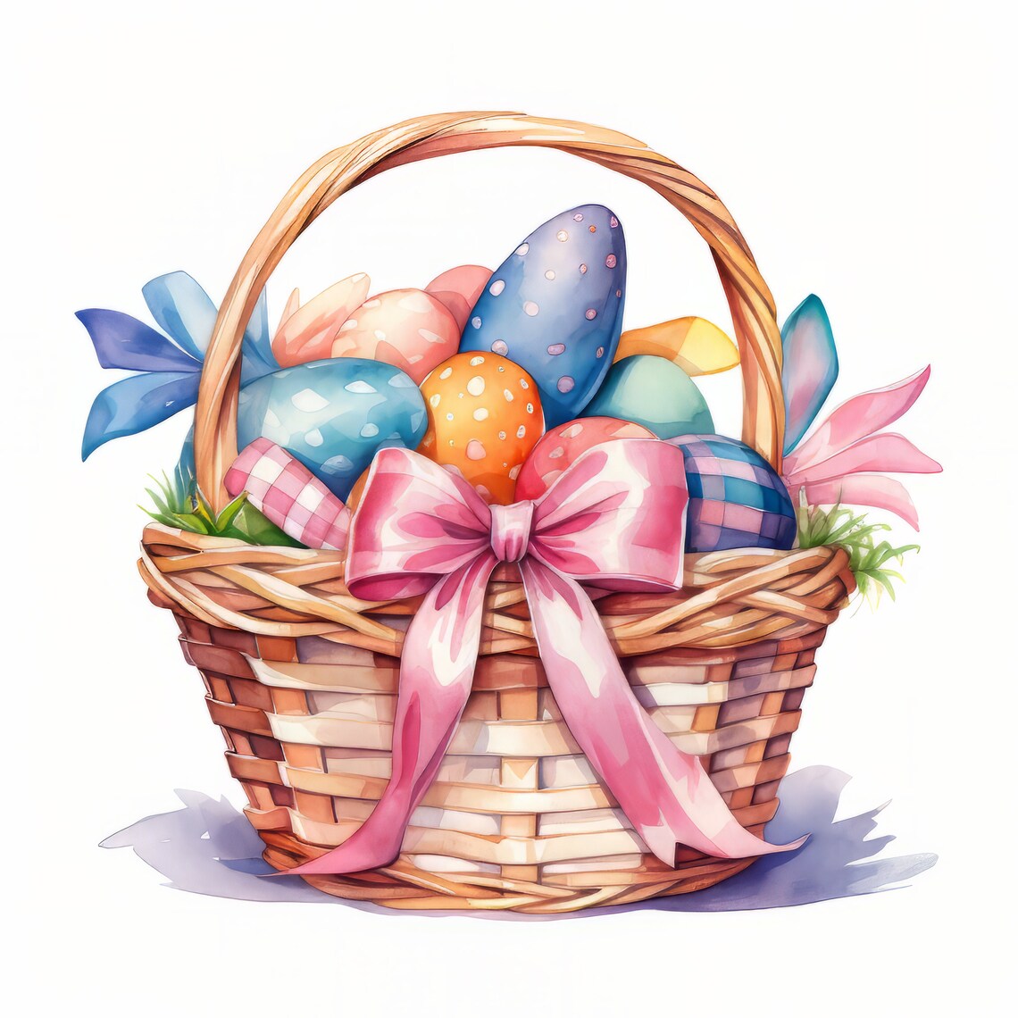 EASTER Easter Baskets Clipart Bundle 1 High Quality Png's 300 DPI ...