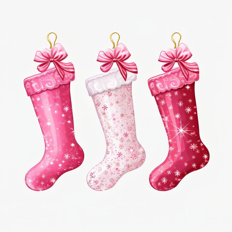 Christmas Stockings Clipart Bundle | 300 Dpi High Quality | Commercial ...