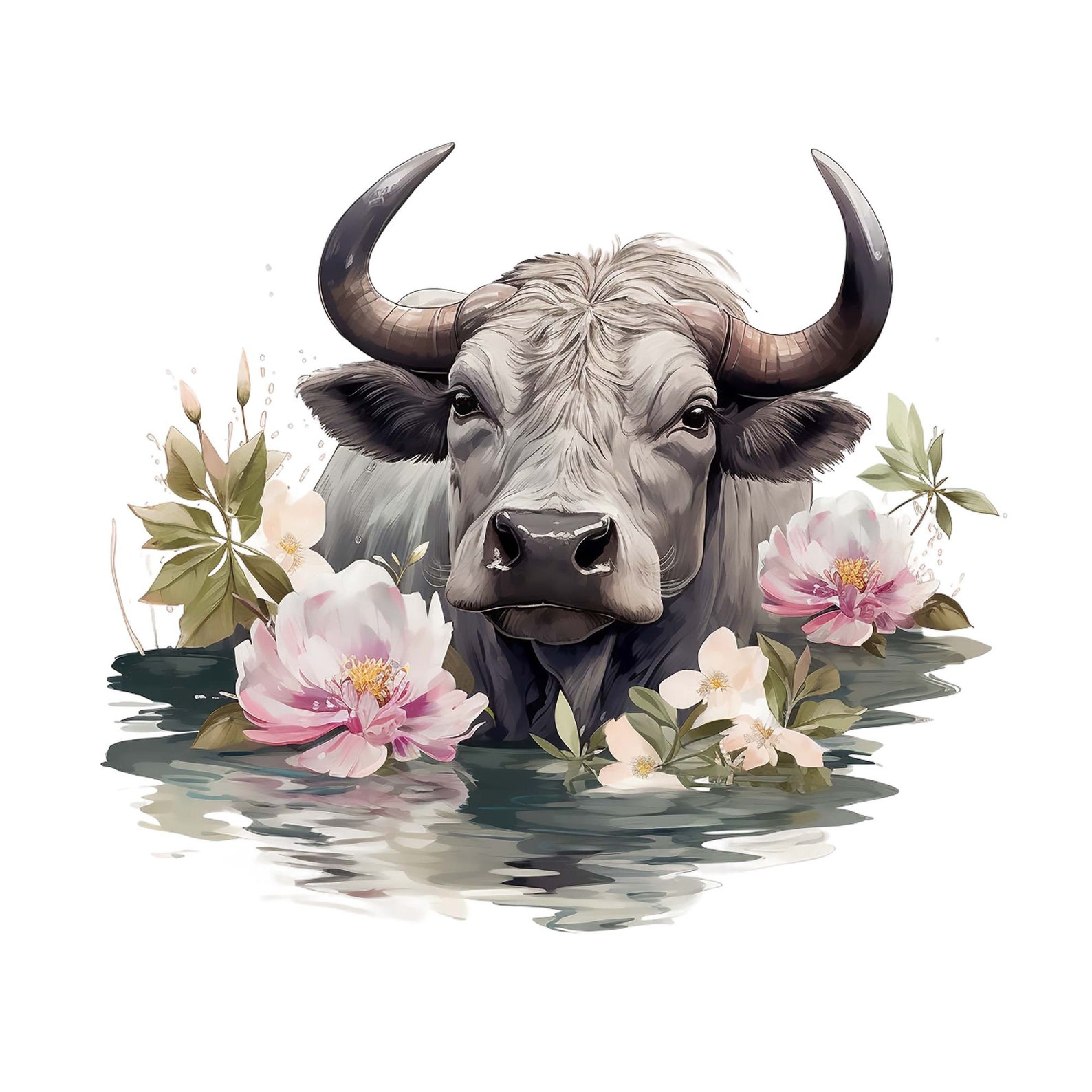 Transparent Background Water Buffalo Clipart Bundle 10 - Etsy