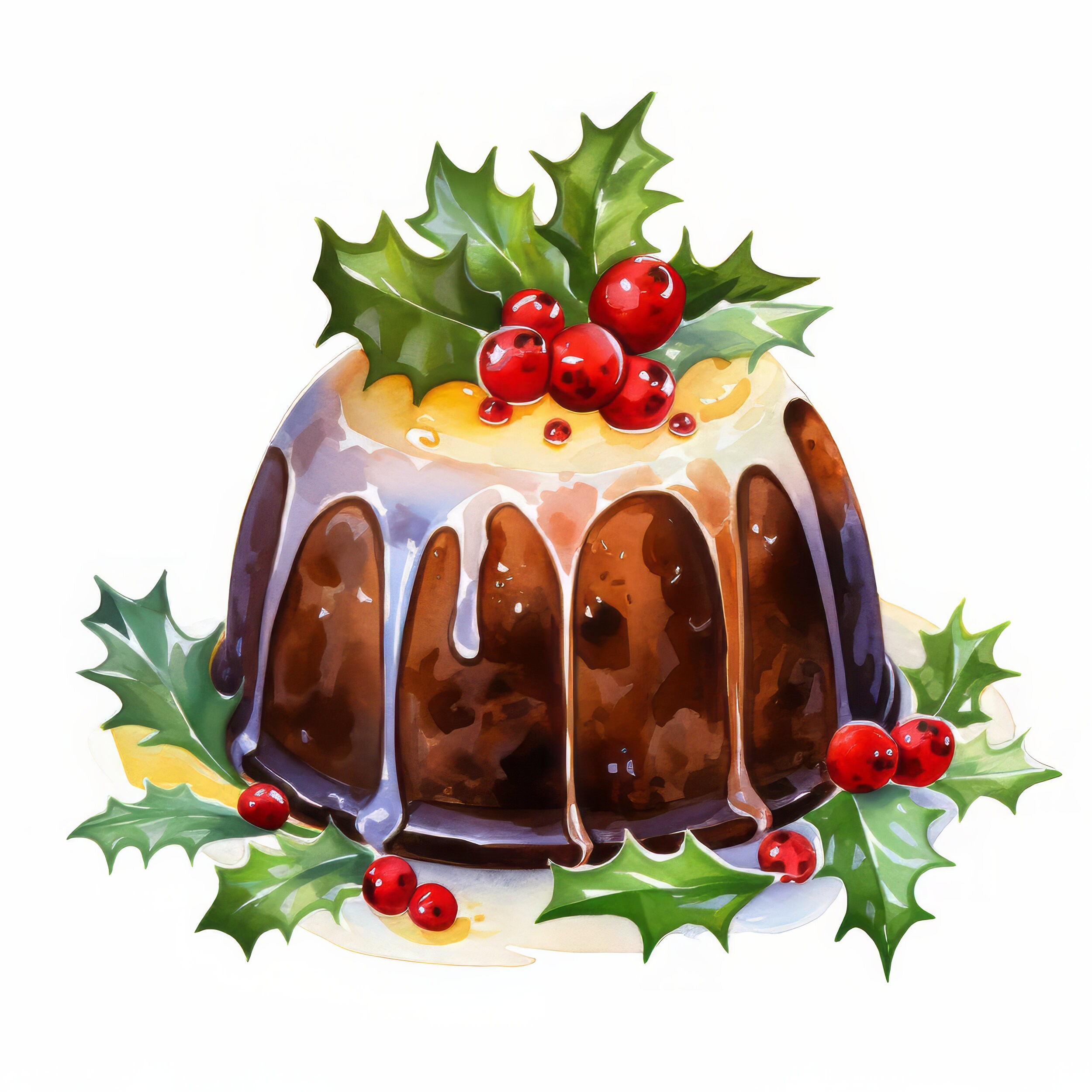 Christmas PUDDING Clipart Bundle 1 300 Dpi High Quality Commercial Use ...