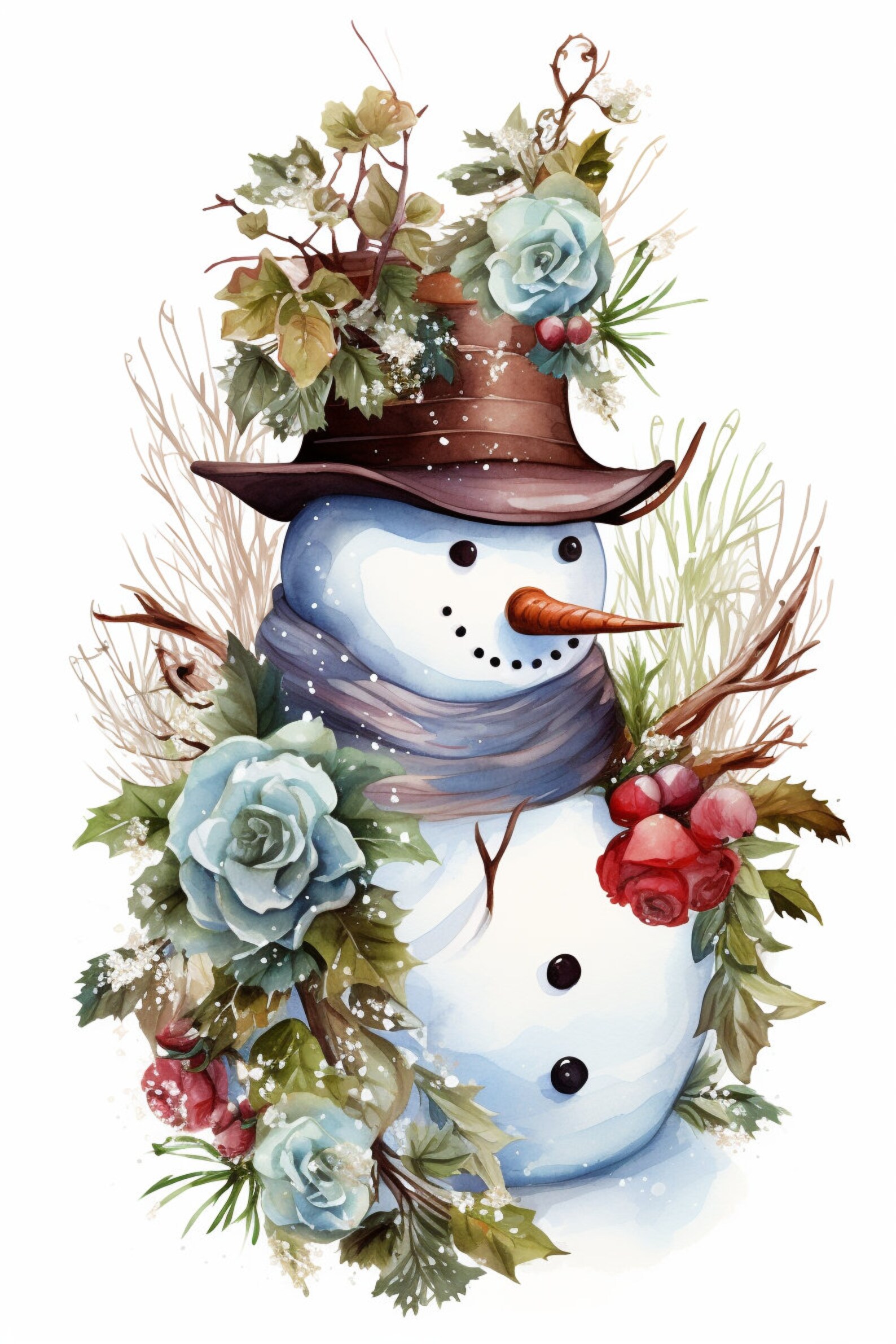 Christmas SNOWMAN Clipart Bundle 2 | 300 Dpi High Quality | Commercial ...