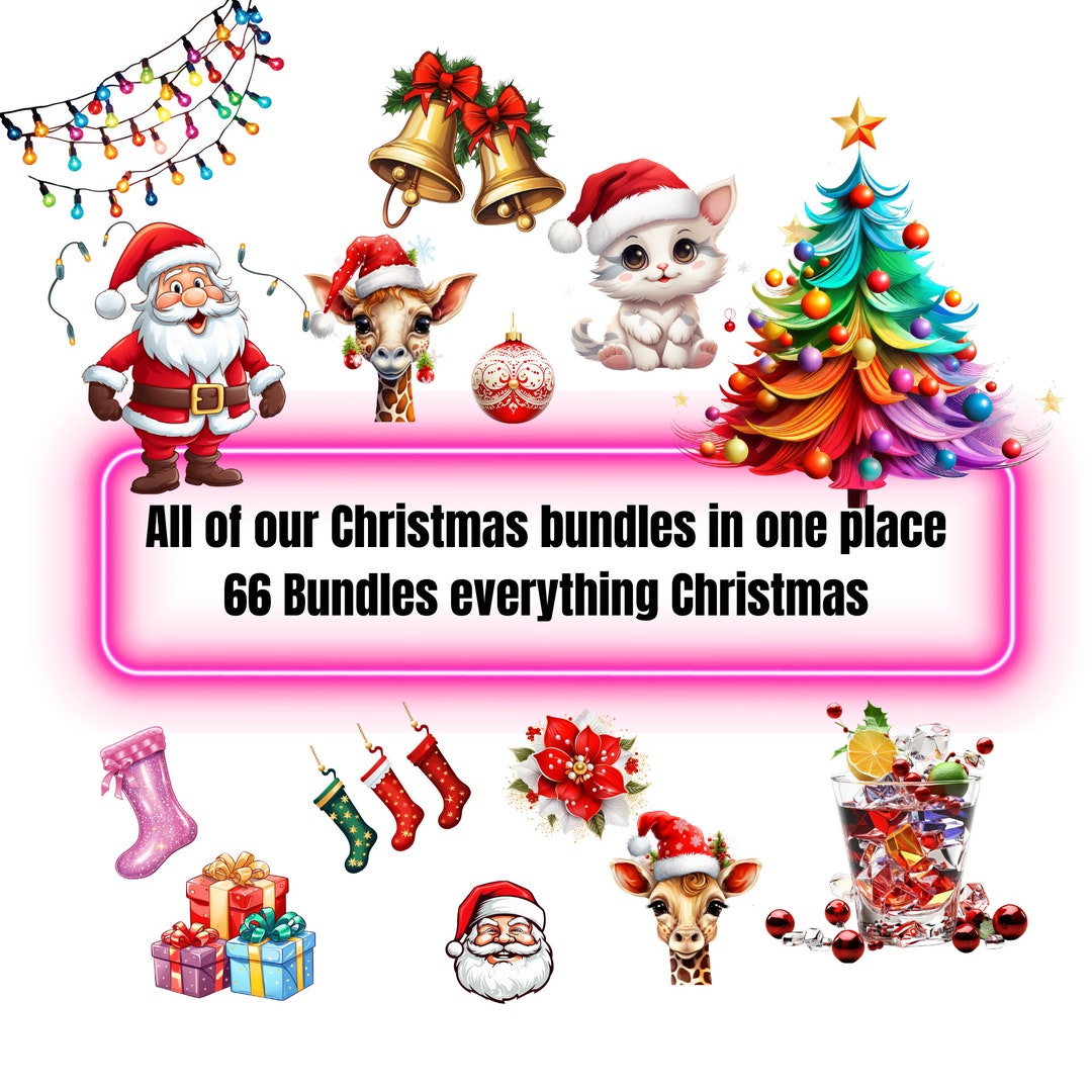 A2 MASSIVE CHRISTMAS PACK 66 Bundles - 1000's of Christmas Png's 300 ...