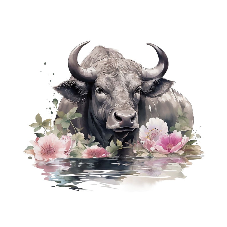 Transparent Background Water Buffalo Clipart Bundle 10 Images Digital ...