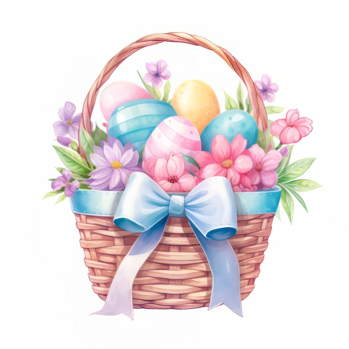 EASTER Easter Baskets Clipart Bundle 1 High Quality Png's 300 DPI ...