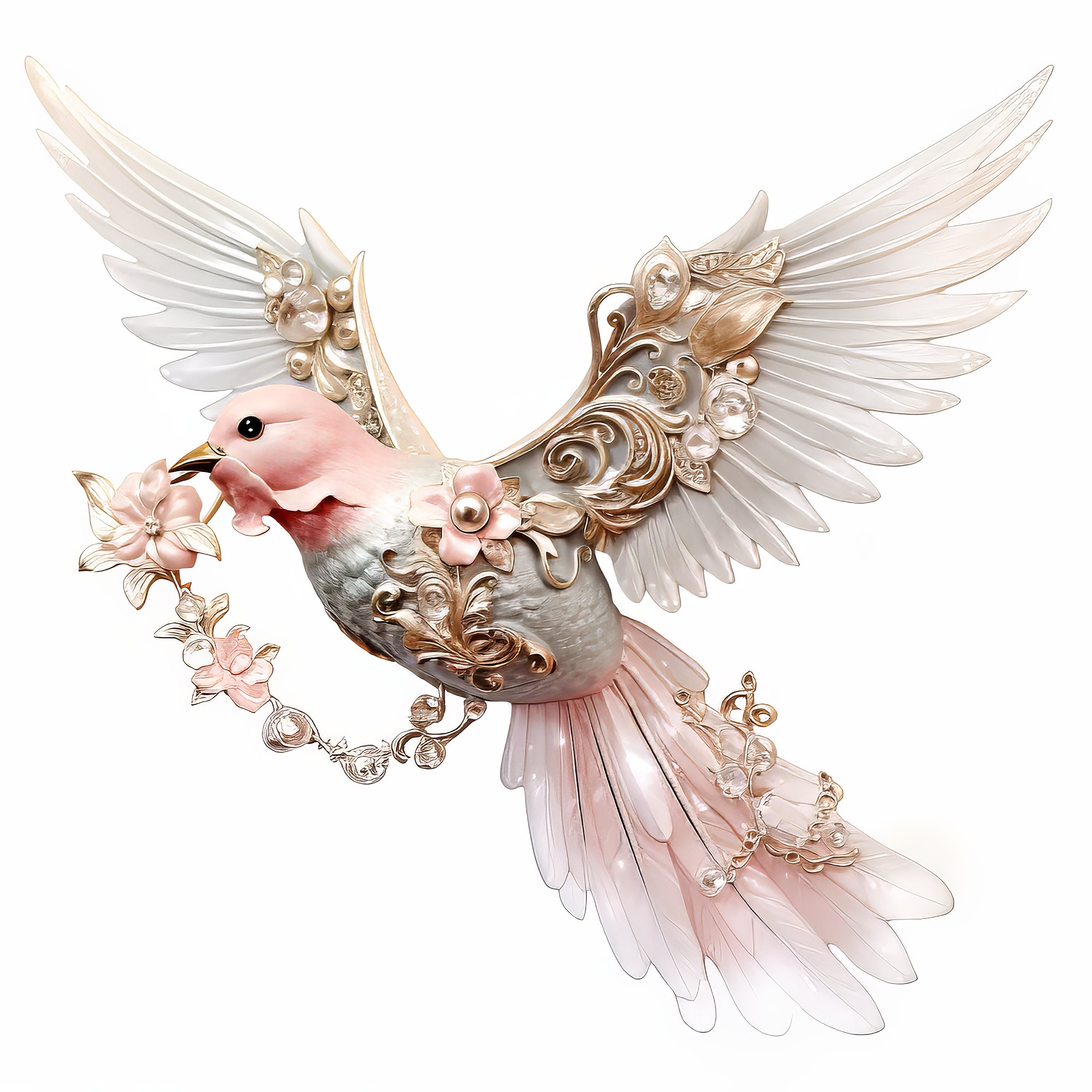 Crystal Flying Birds Clipart Bundle 300 Dpi High Quality Commercial Use ...