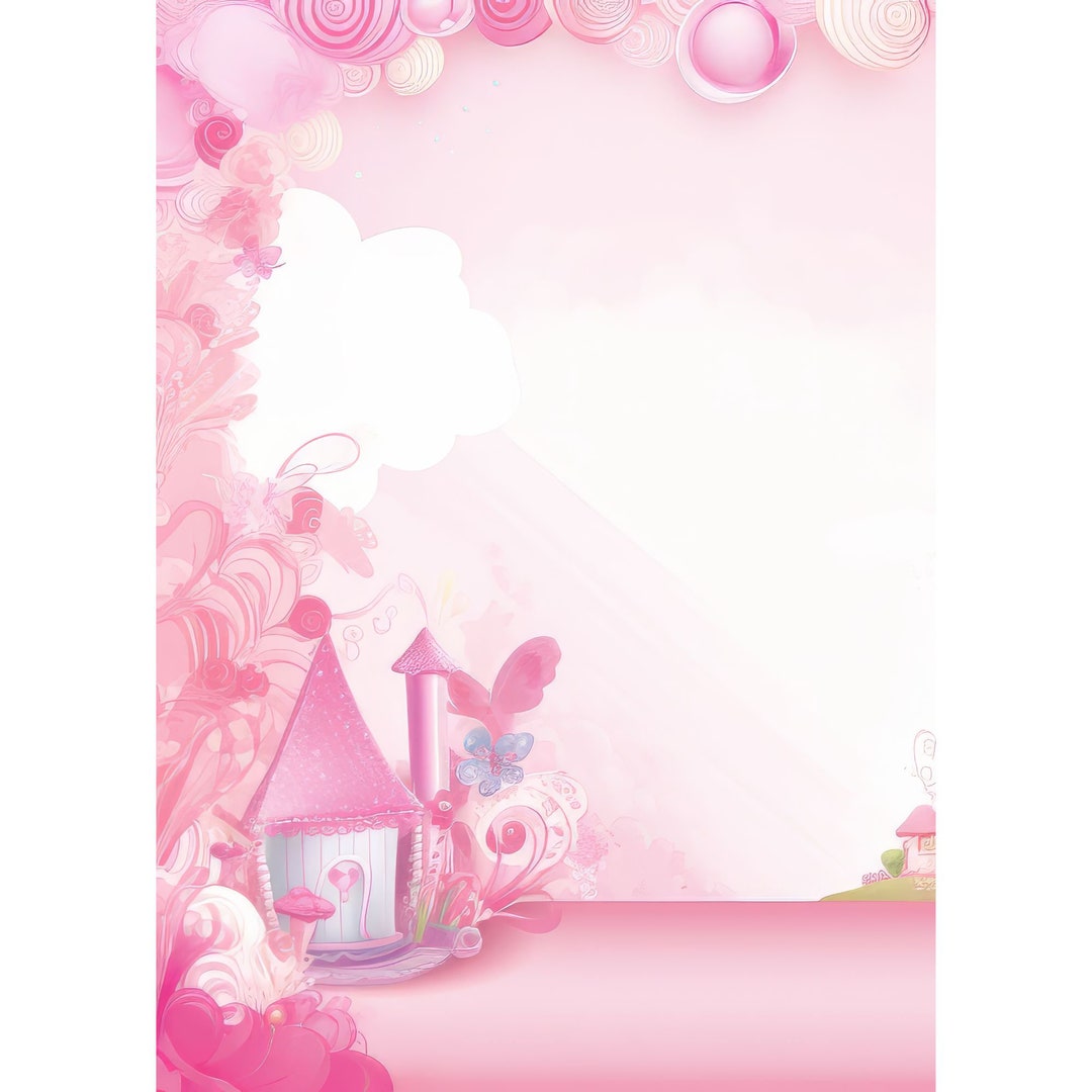 Pretty Pink Little Girls Party Invitation Background or Wall Print | 23 ...