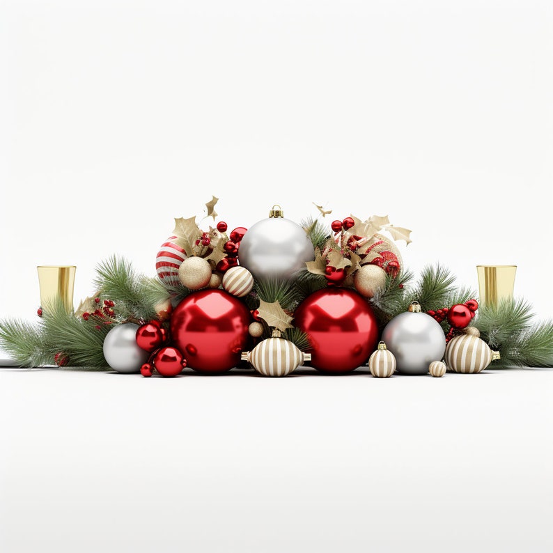 Christmas TABLE DECORATIONS Clipart Bundle 1 300 Dpi High Quality ...